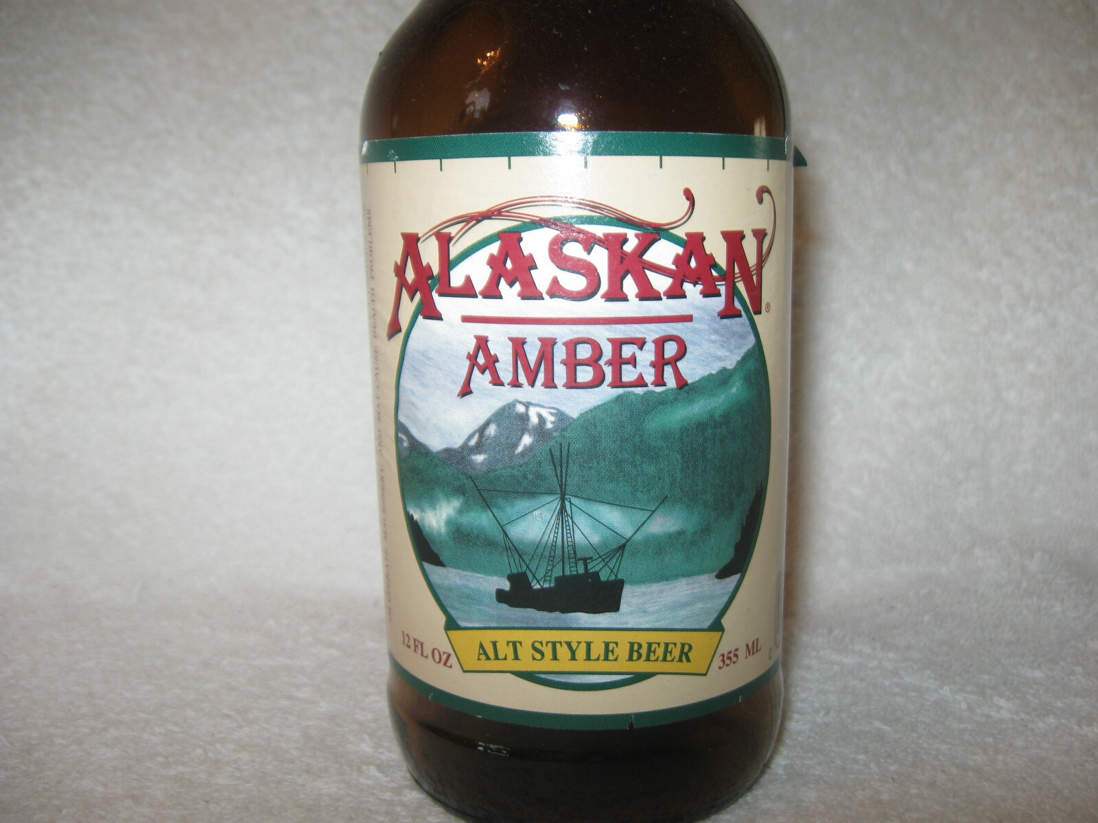 Alaskan Amber Alt Style Beer Bottle 12 oz ~ Empty Amber Bottle Juneau ...