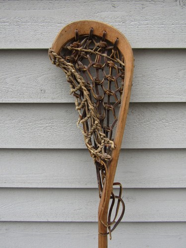 REALLY GREAT Old VINTAGE Wooden Lacrosse Stick ETIENNE PRO SPECIAL 46 ...