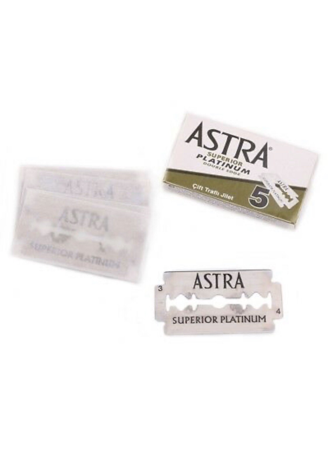 25 Astra Gillette Double Edge Safety Razor Shaving Blades Made In ...