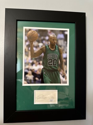 Ray Allen Signed Autographed Photo Custom Framed To 15x20 Boston ...