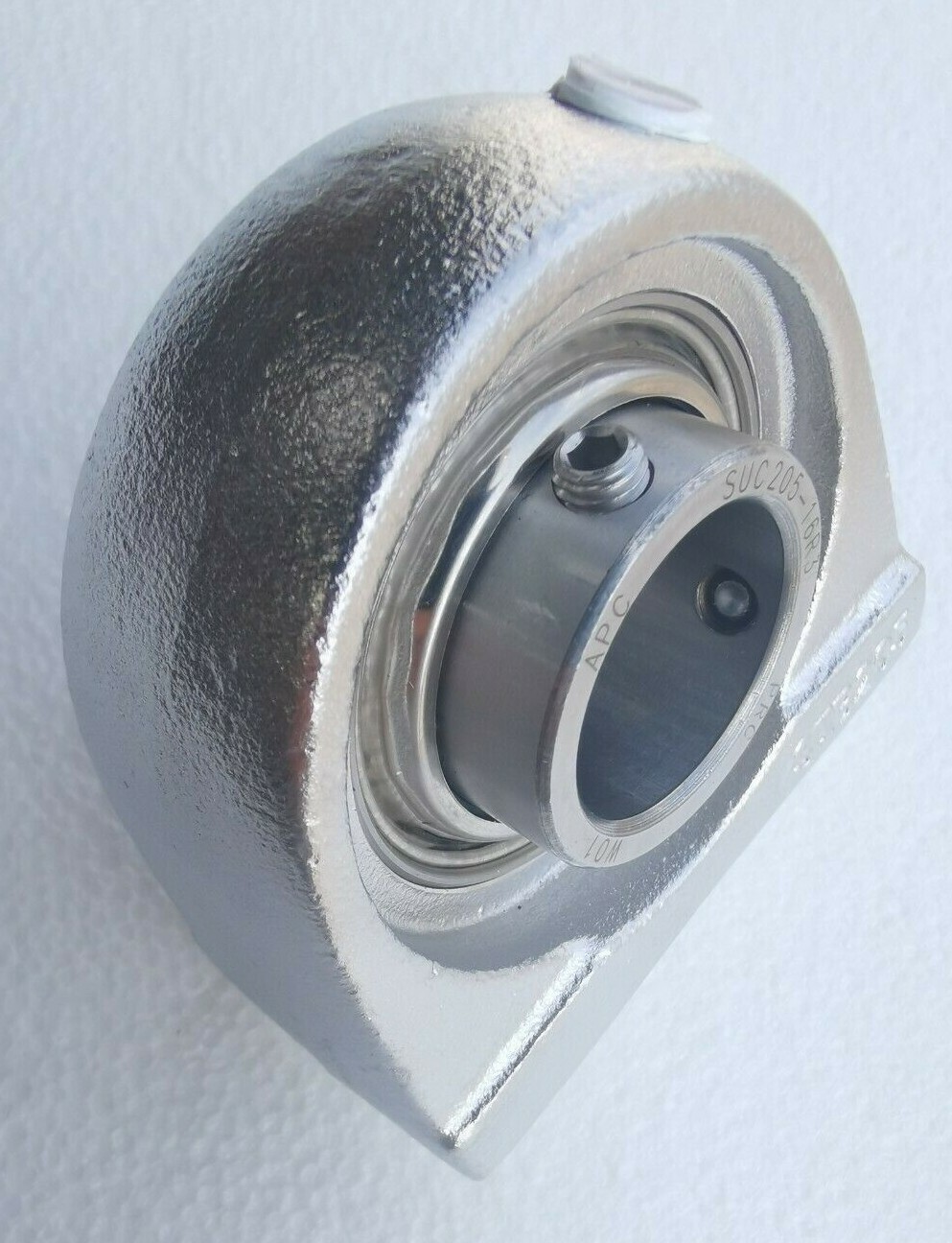 Premium Stainless 1" Salt Spreader Tapped Base Bearing ZERK BOTTOM Tri ...