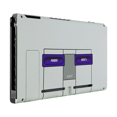 Custom Retro SNES Style Back Plate Cover Replacement for Nintendo ...