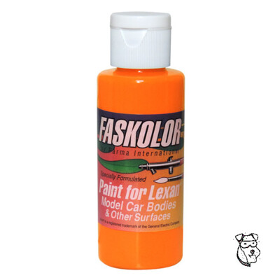 FASKOLOR #40304 FASFLUORESCENT FLAME ORANGE Airbrush Paint RC Body Car ...