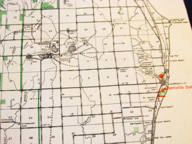 Vintage 1955 Alcona County Michigan Department of Conservation Map | eBay