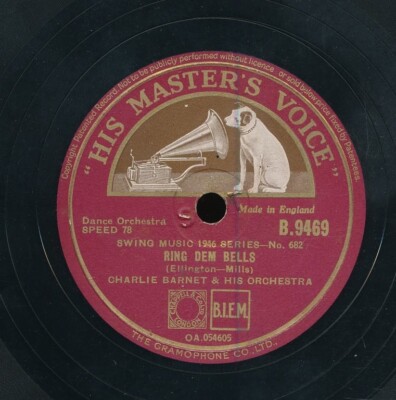78tk-Jazz-U.K.-HMV B. 9469-Charlie Barnet-(Ring Dem Balls/Little John ...