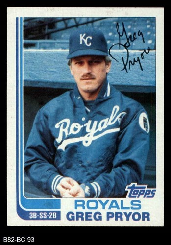 1982 Topps Traded #93 Greg Pryor T Royals 7 - NM | eBay