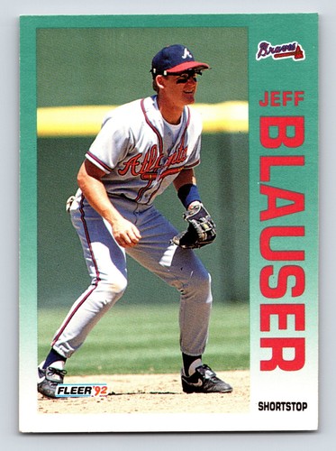 Jeff Blauser Atlanta Braves Shortstop Fleer 1992 Card 353 Baseball ...