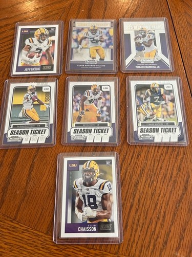 (7) LSU Panini Football Cards from 2020 + 2021 including Justin ...