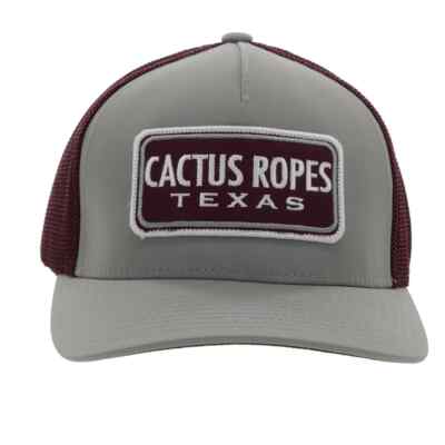 Hooey Cactus Ropes Texas Gray Maroon Mesh Flexfit CR084-01 S/M | eBay