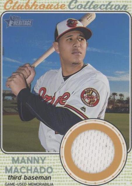 2017 Topps Heritage - Clubhouse Collection Relics Manny Machado #CCR-MM ...
