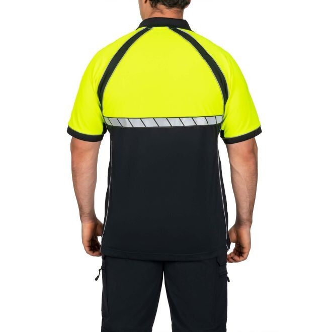 Blauer Colorblock Performance Polo Hi-Vis/Dark Navy 8133 | eBay