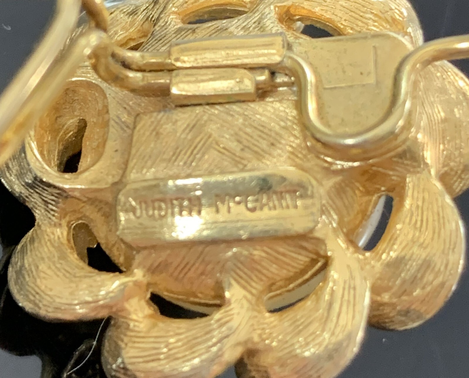 Vintage Judith McCann Wingback Faux Baroque Earrings | eBay