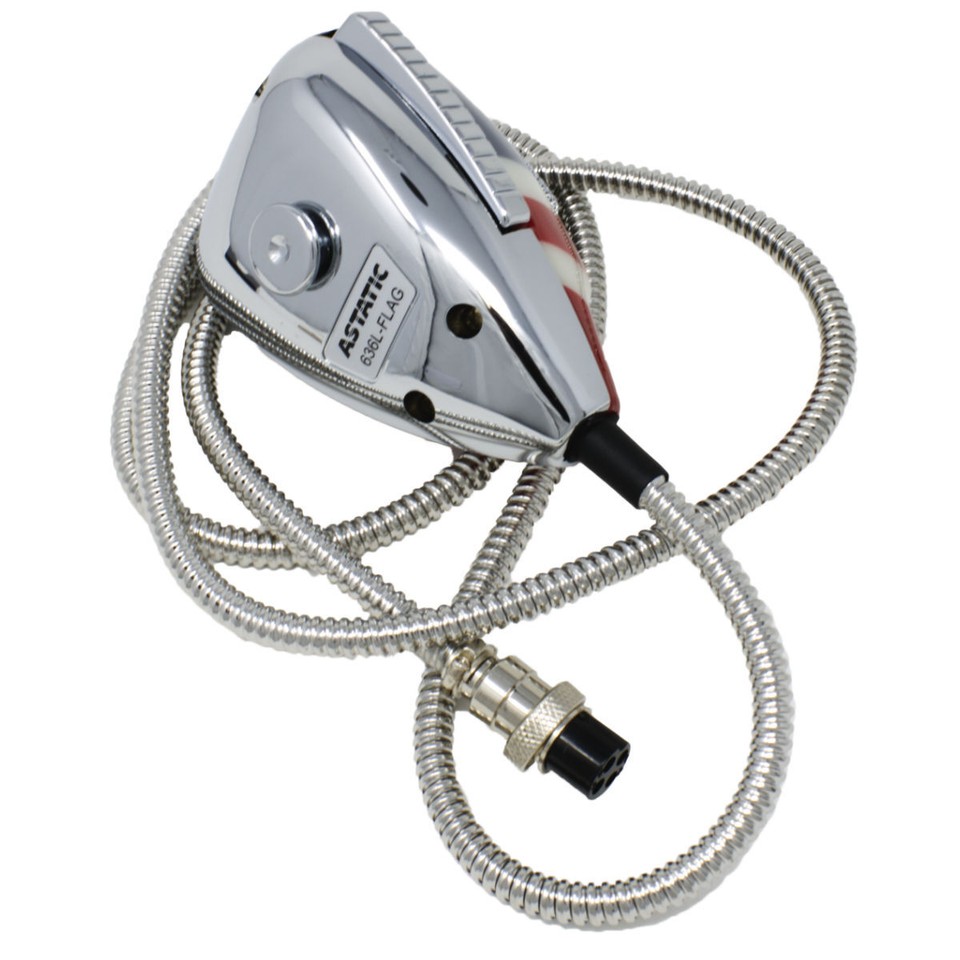 Astatic 636L-FLAG Stars N' Stripes Noise Canceling CB Radio Microphone ...