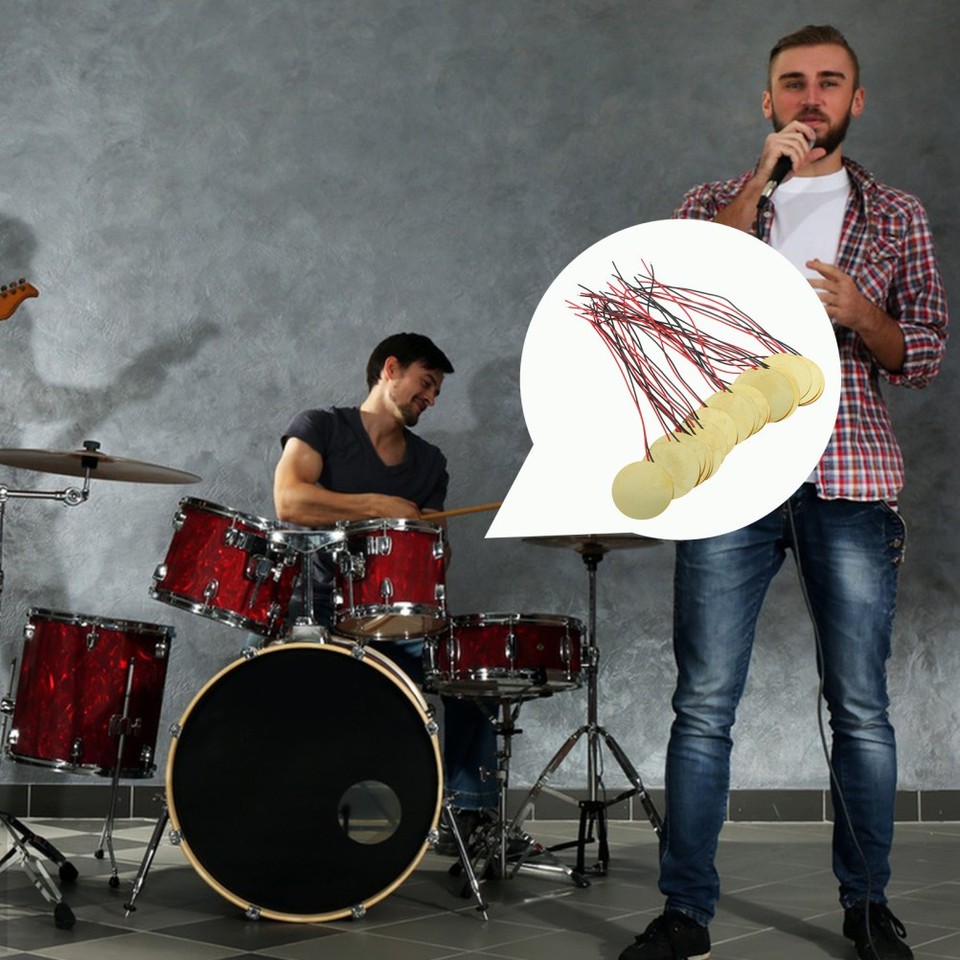 20pcs Piezo Discs Copper Buzzers Microphone Trigger Sound Sensors ...