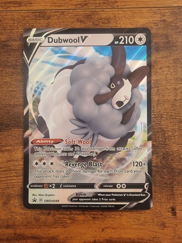 Oversized Dubwool V SWSH049 Black Star Promo JUMBO Pokémon Card | eBay