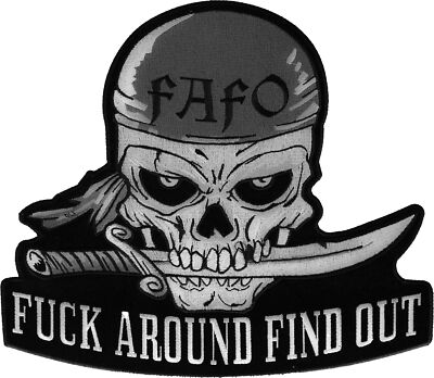 F Around Find Out Patch - 12x10.8 inch - PL7106 | eBay
