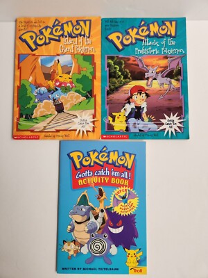 Pokemon Gotta Catch ‘Em All Activity Book 1999 plus 2 Chapter Books ...