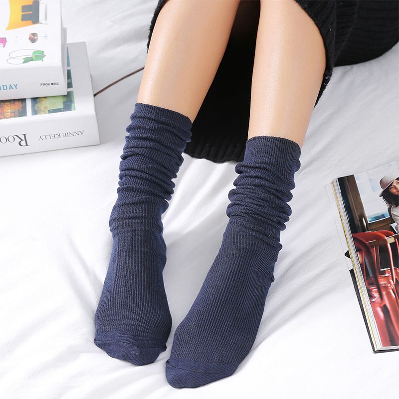 Socks Women's Thin Socks Bunching Socks Retro Mori Boots Autumn Winter ...