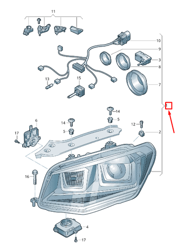 VW CADDY IV FURGON SA MK6 FRONT RIGHT HEADLIGHT RHD 2K1941040A NEW ...