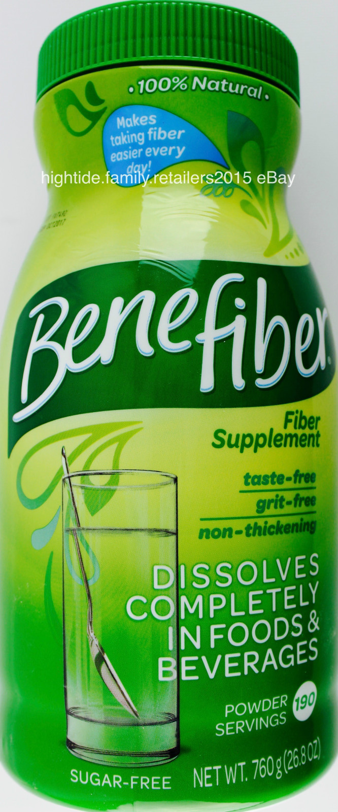 Benefiber Fiber Powder Supplement 100% Natural Easy Dissolve 190 or 380 ...