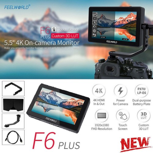 FEELWORLD F6 Plus V2 5.5Inch Camera Field Monitor 3D LUT Touch Screen ...