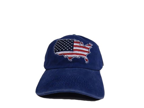 Blue Washed Denim USA America Flag in Country Baseball Cap Hat | eBay