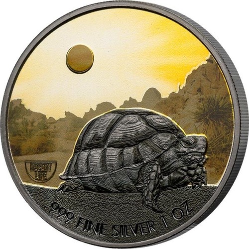 2020 Niue Egyptian Tortoise Turtle 1 Oz Silver Color Coin Desert Africa ...