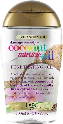 OGX Extra Strength Damage Remedy Coconut Miracle Hair Oil Penetrating ...
