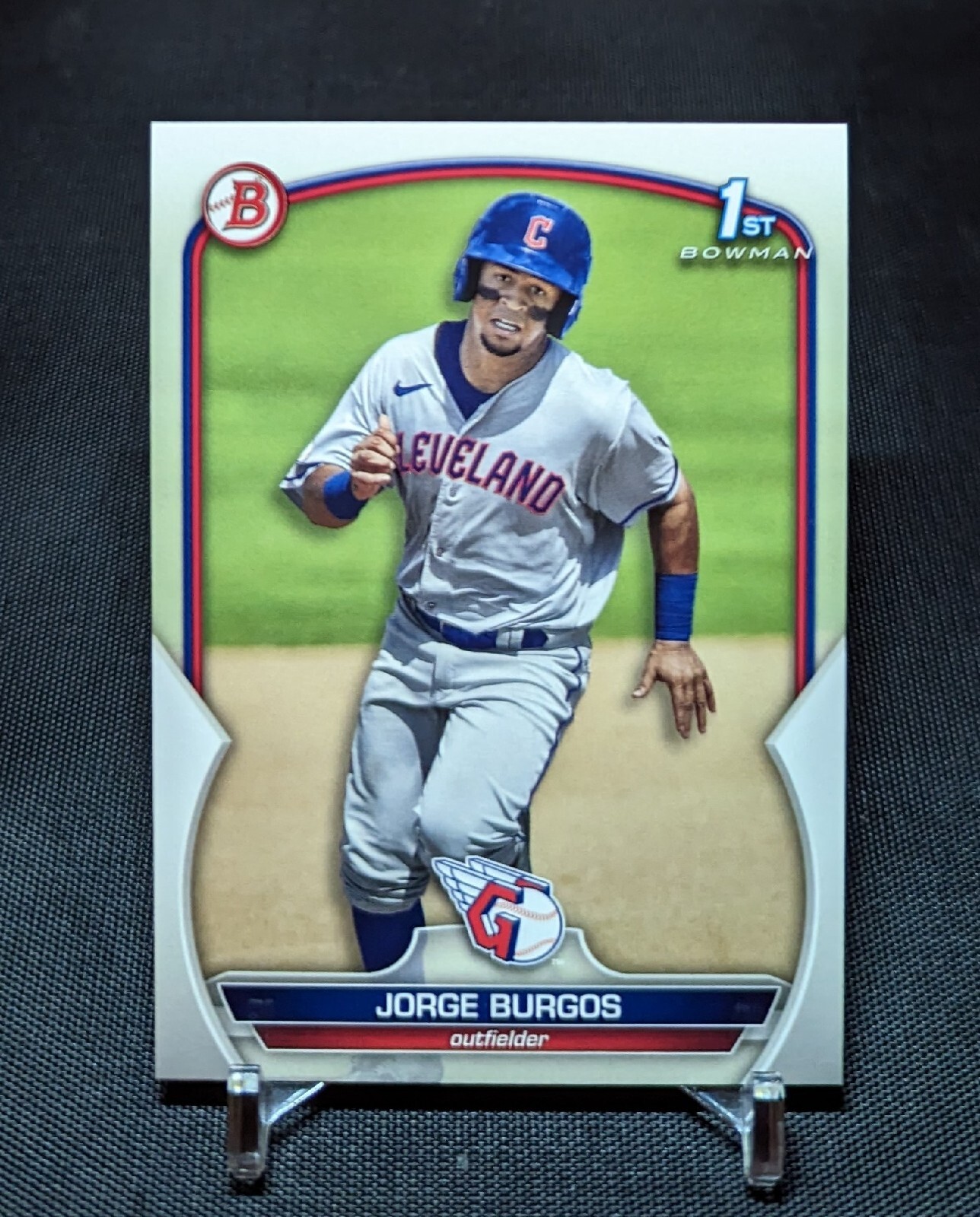 Jorge Burgos 1st Rookie Card RC 2023 Bowman Prospects BP-98 Cleveland ...