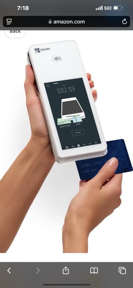 Clover Flex White Wireless Handheld POS System Wi-Fi Card Payments ...