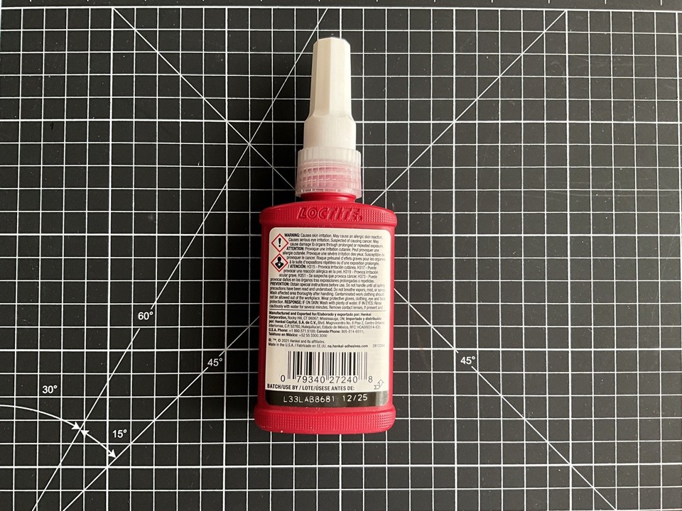 Loctite 272 High Strength Thread Locking Adhesive 50 mL Red Bottle | eBay