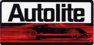 AUTOLITE 5 x 8 INCH FORD DEALERSHIP GT40 GT-40 BATTERY LOGO DECAL ...