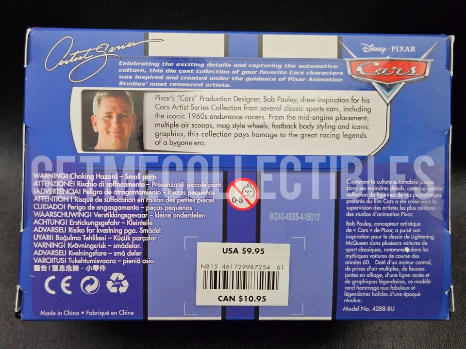 DISNEY STORE PIXAR CARS ARTIST SERIES BOB PAULEY LIGHTNING MCQUEEN SAVE ...
