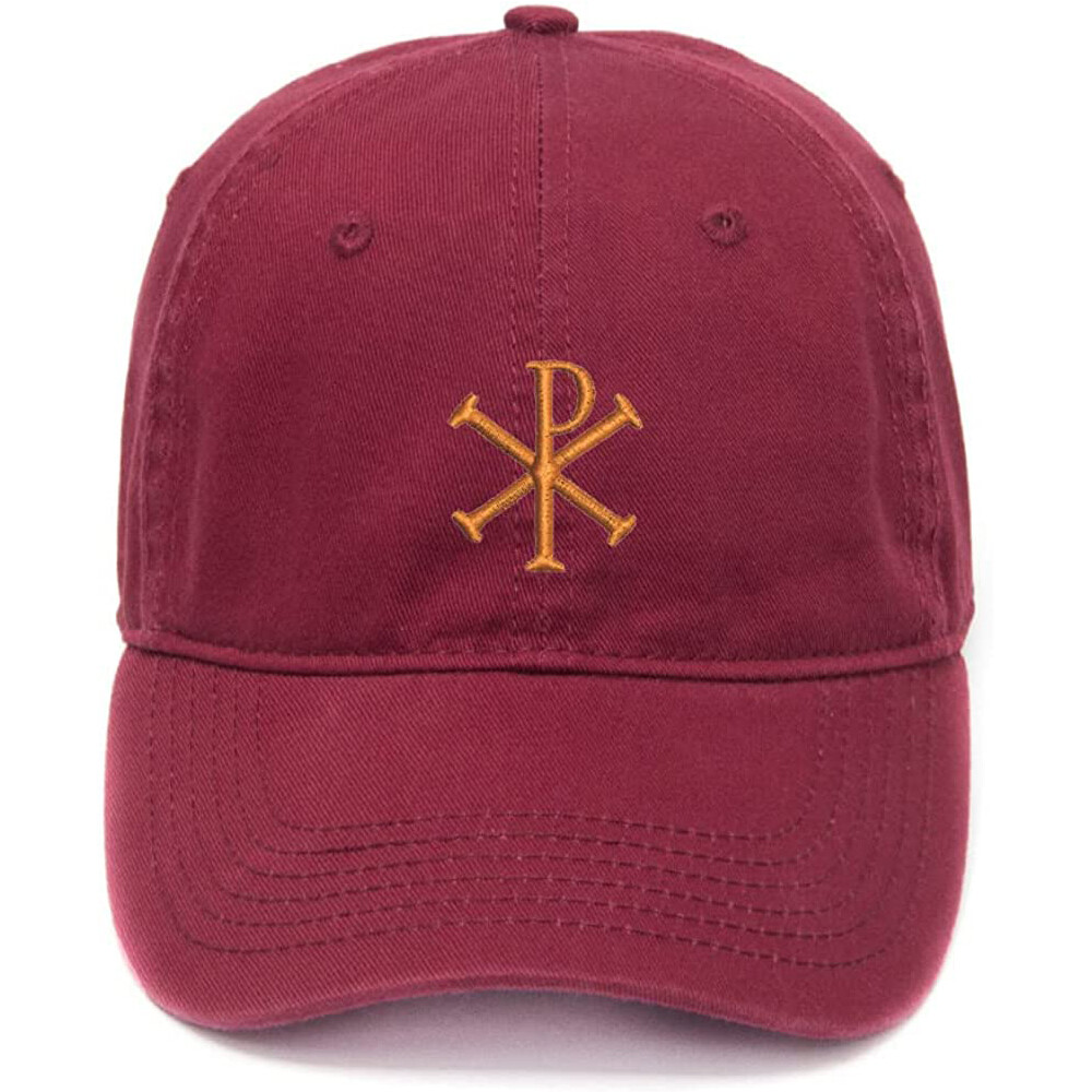 Embroidery Hat Cotton Embroidered Casual Men's Baseball Cap Chi Rho ...