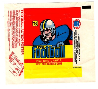 1978 TOPPS FOOTBALL CARD WRAPPER - EMPTY - NO CARDS - ACTION POSTER ...
