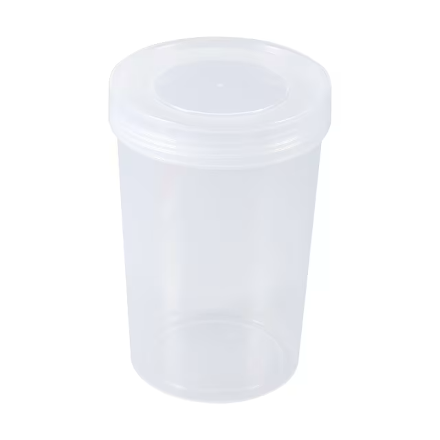 Round Screw Top Plastic Food Storer Storage Container 1000ml Stackable ...