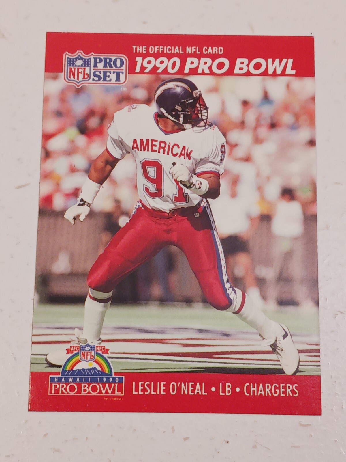 Leslie O'Neal San Diego Chargers 1990 Pro Set Pro Bowl Card #364 | eBay