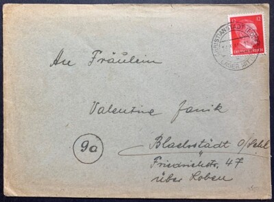 1944 WWII/Holocaust era Christianstadt secret armaments camp cover to ...