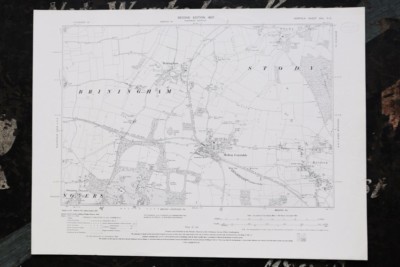 Vintage Norfolk Ordnance Survey Map - Briningham - Stody - Briston ...