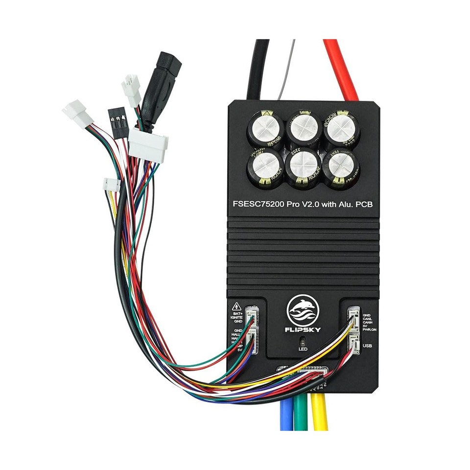 FLIPSKY 75200 Pro V2.0 with Aluminum PCB with Key Switch Based on VESC ...