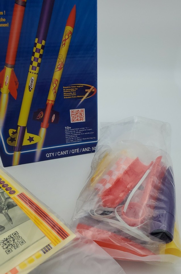 ESTES Vintage Rockets Estes Mix N Match 50 Rockets Flying Model Rockets ...