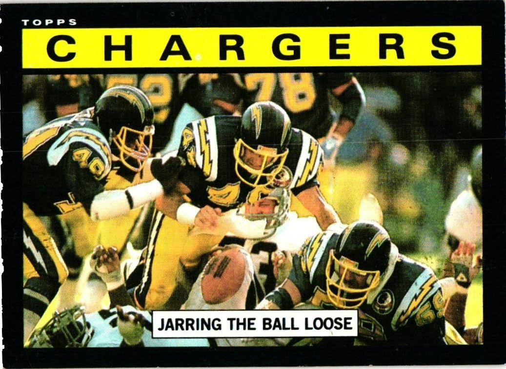 1985 TOPPS FOOTBALL SAN DIEGO CHARGERS TEAM LEADERS #367 CARD $0.99 ...