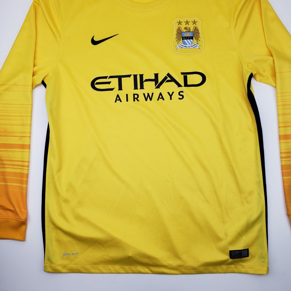 2015-2016 Nike Manchester City Etihad Airways Goalkeeper Jersey Third ...