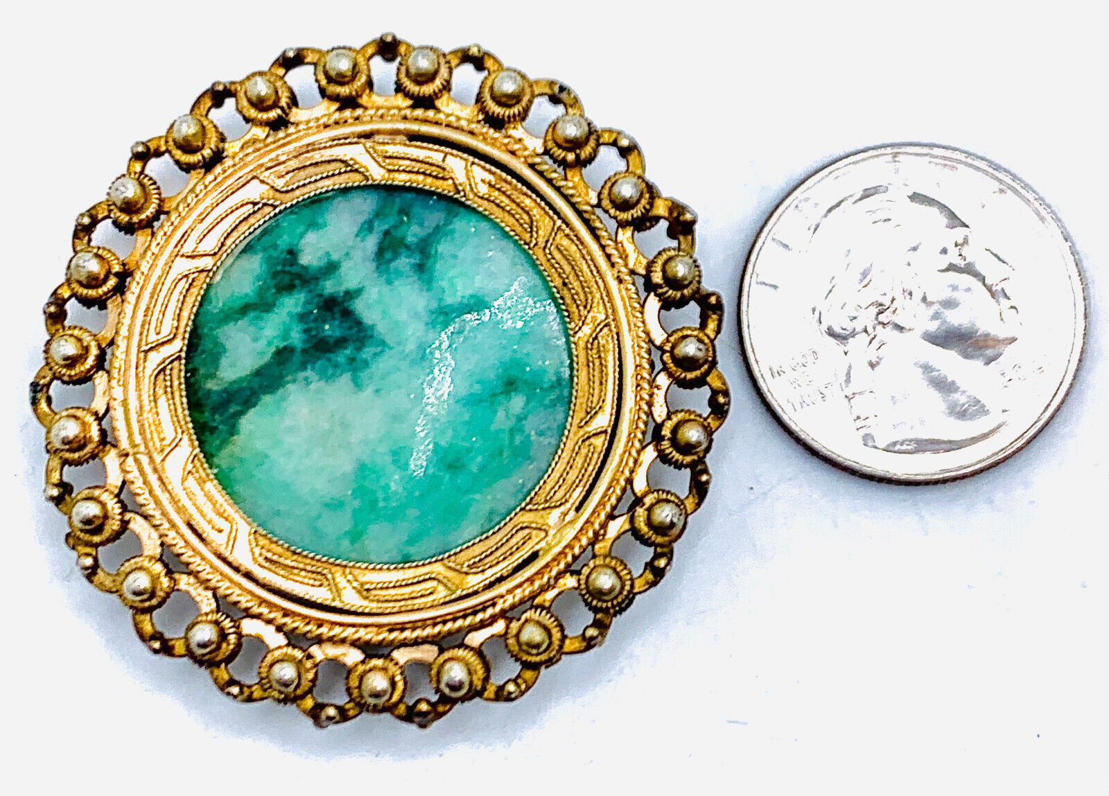 Antique Victorian Genuine Jade Egyptian Etruscan Revi… - Gem