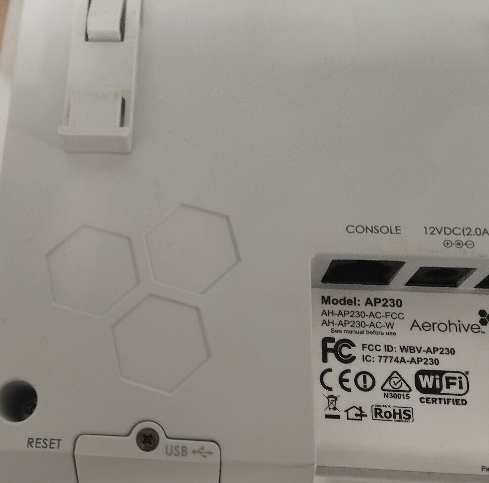 LOT 4 Aerohive Networks AP230 Wireless Access Point AH-AP230-AC-FCC ...