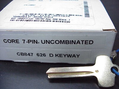 Qty 20 FALCON 7 Pin SFIC Uncombinated CB847 626 "D" Keyway 20 Keys D ...
