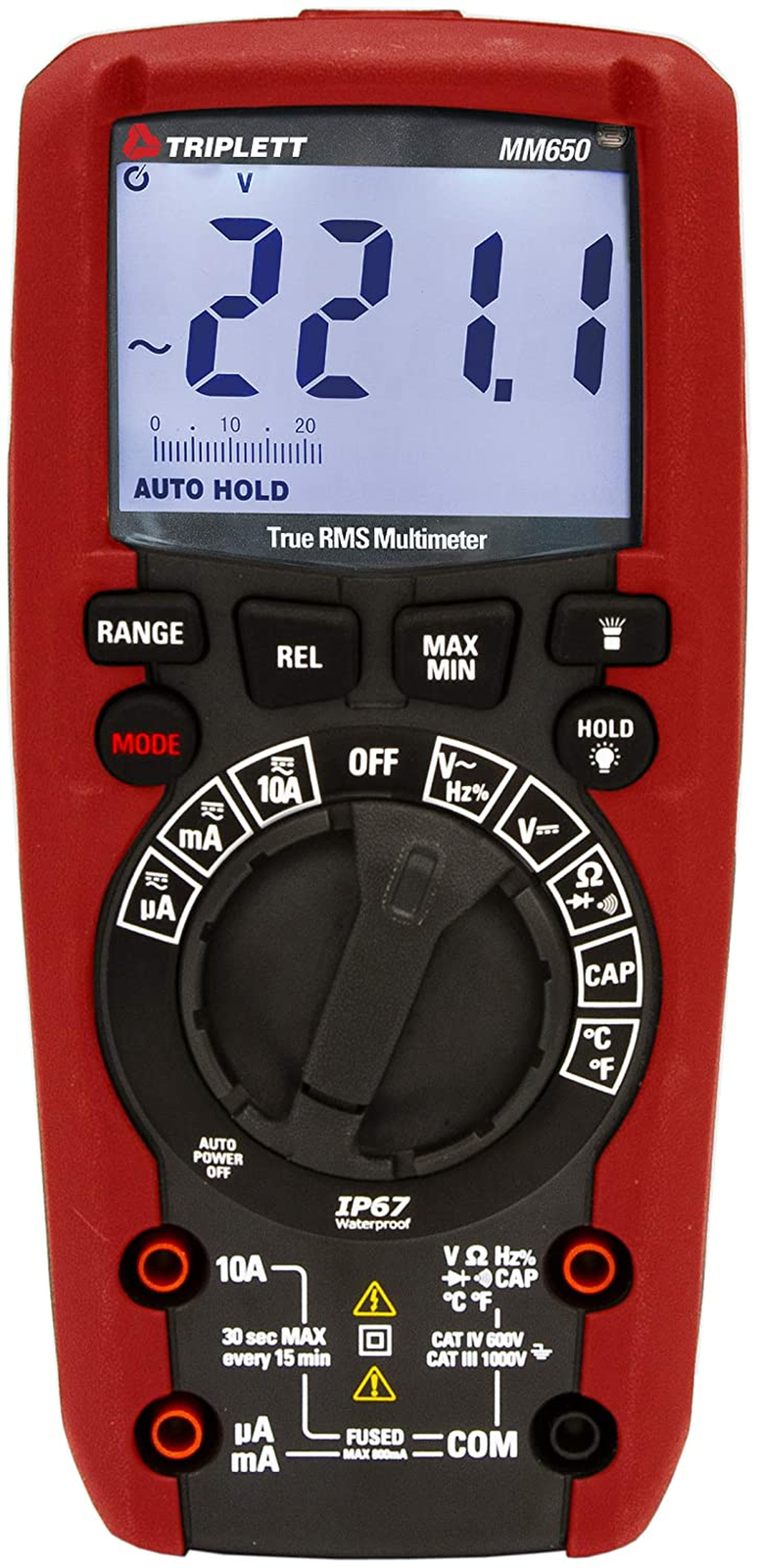 Triplett MM650 CAT IV True RMS 6000 Count Digital Multimeter with Lo Z ...