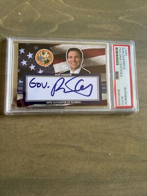 Ron Desantis Signed Autograph Trading Card Army Navy President PSA ...