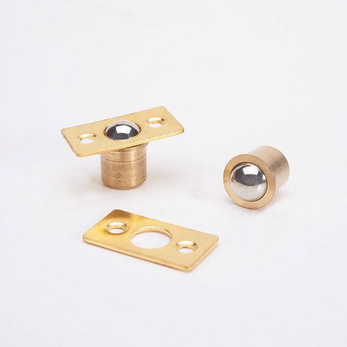 Brass Ball Catch Cabinet Cupboard Roller Door Latch Clock Case w/ Plate ...