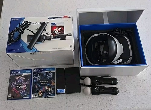 Sony PlayStation VR Headset PS4 Virtual Reality Demo Disc Worlds Move Controller 711719516828 | eBay